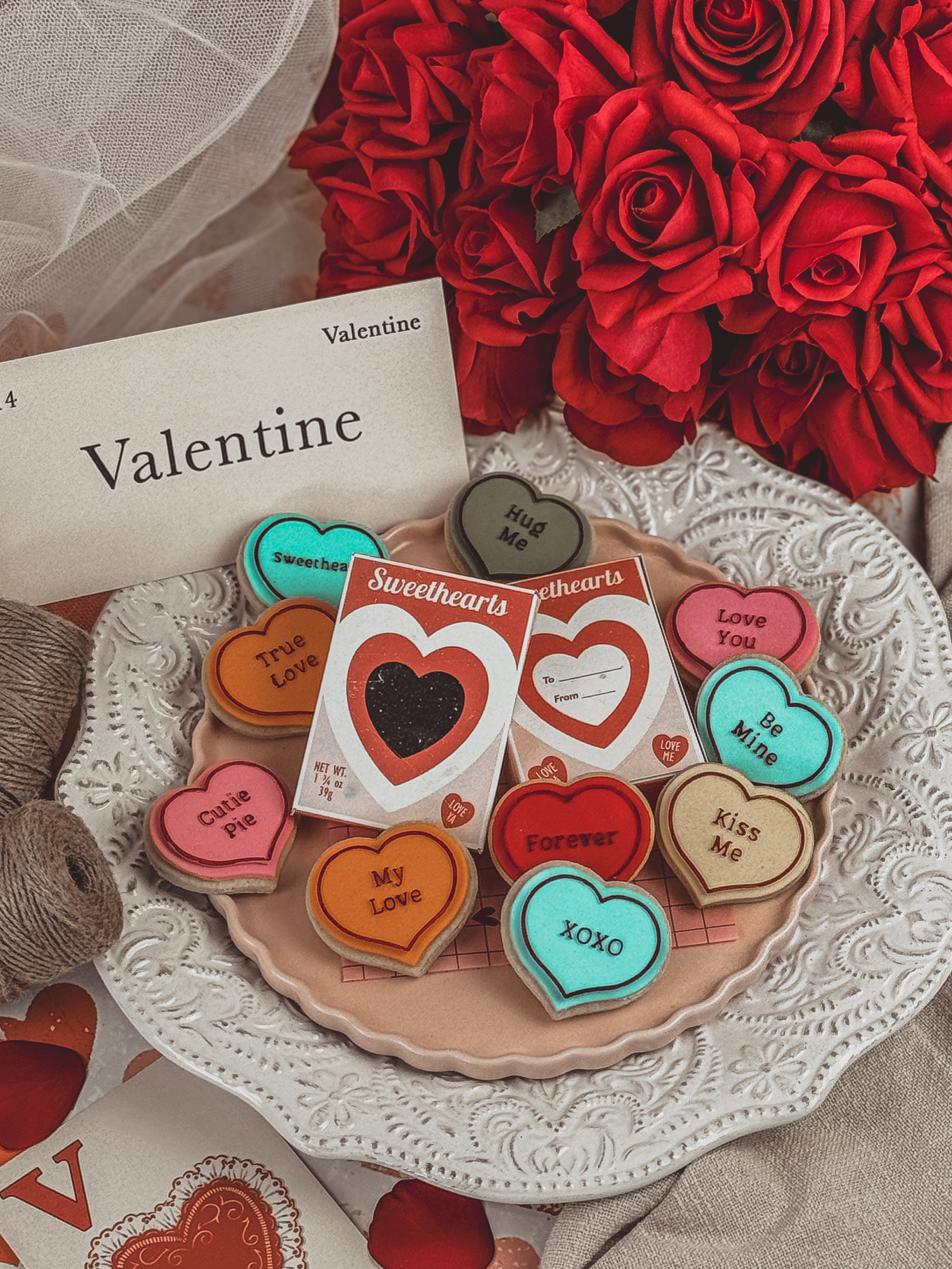 Conversation Hearts Cookie Cutter & 10 Stamps – The Sweet Side Designer