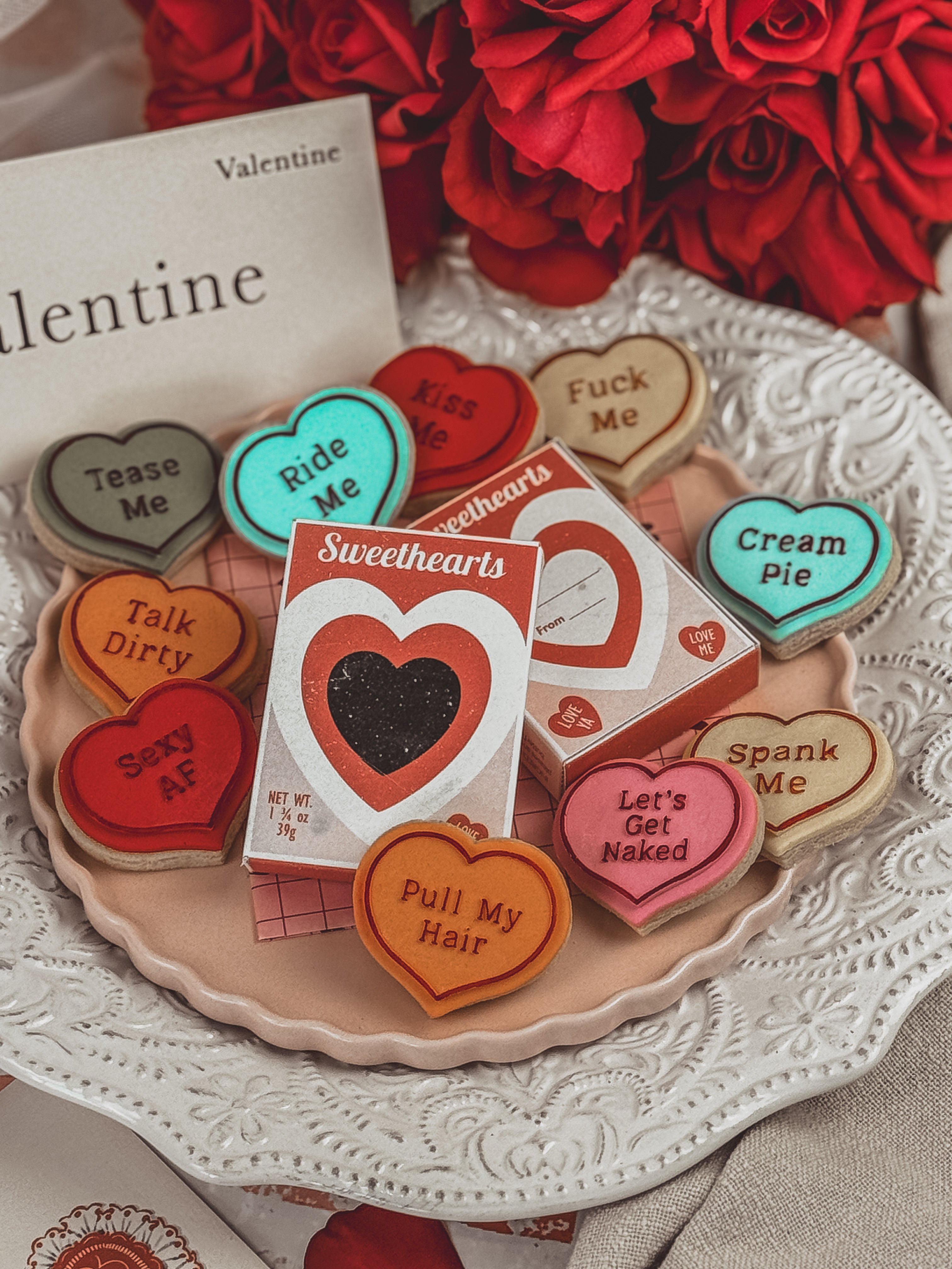 R18+ Conversation Hearts Cookie Cutter & 10 Stamps – The Sweet Side ...