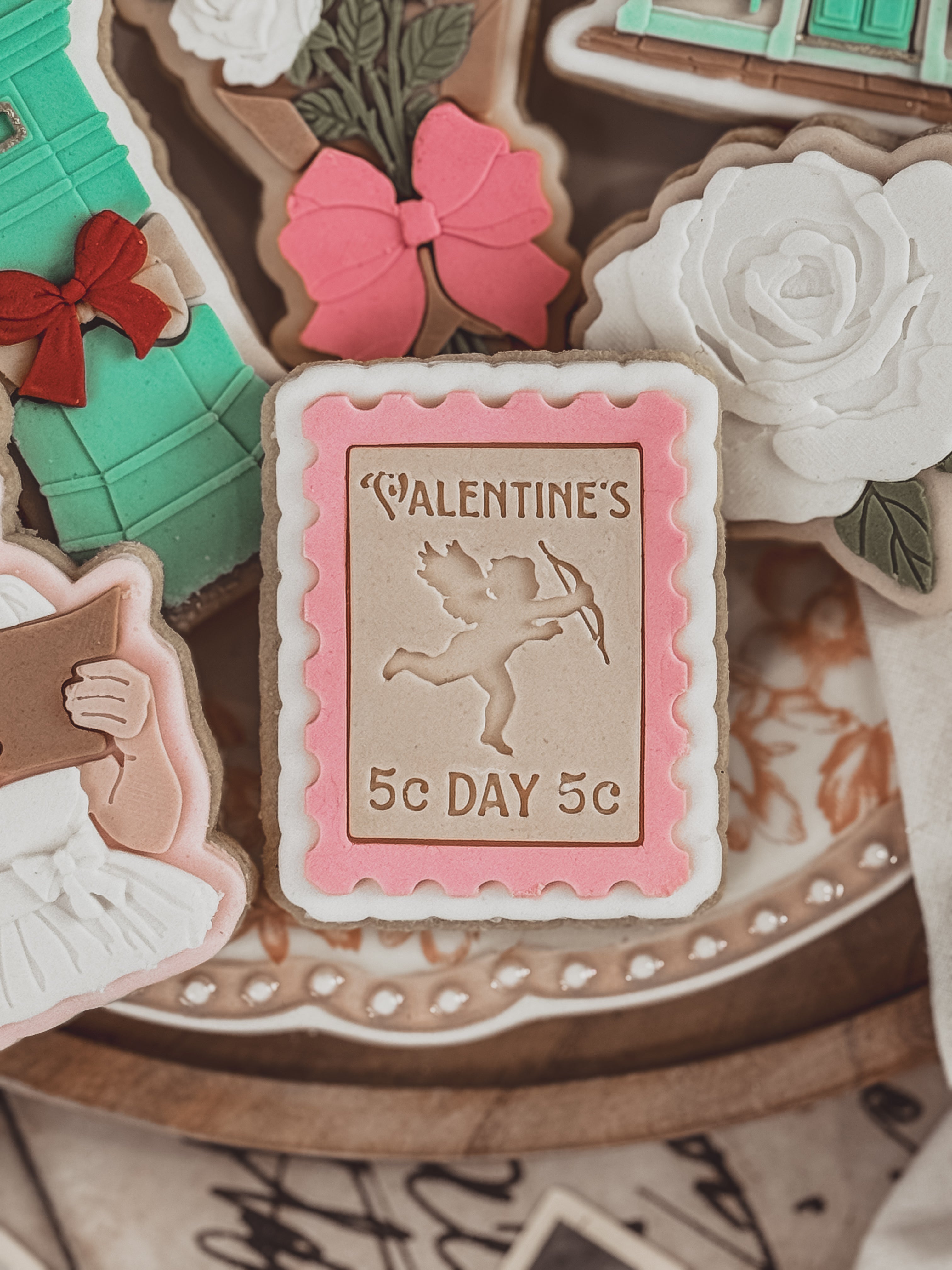 Valentine's Day Postage Stamp Cookie Cutter & Stamp – The Sweet Side ...