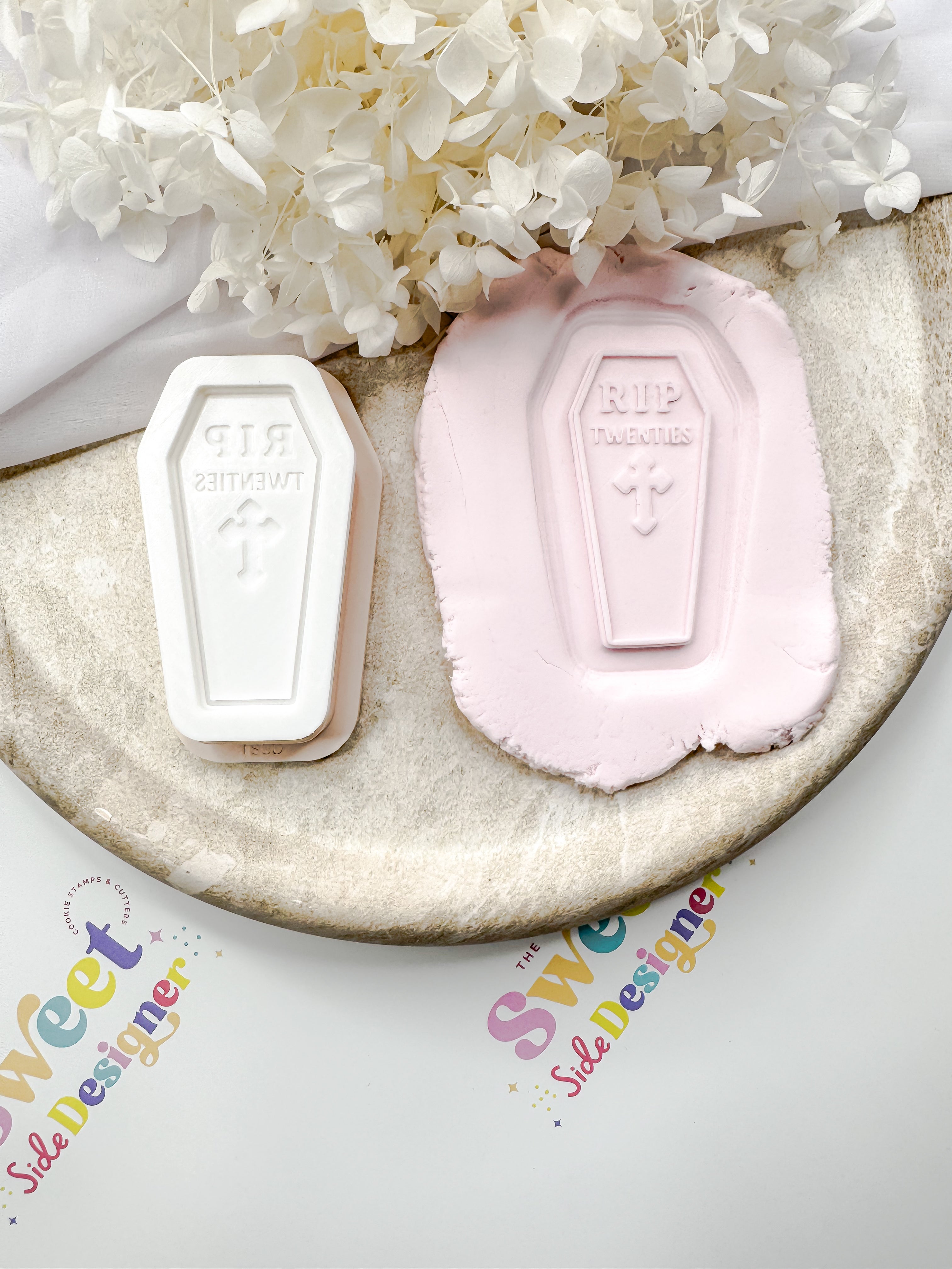 RIP 20's Coffin Cross Cookie Cutter & Stamp – The Sweet Side Designer