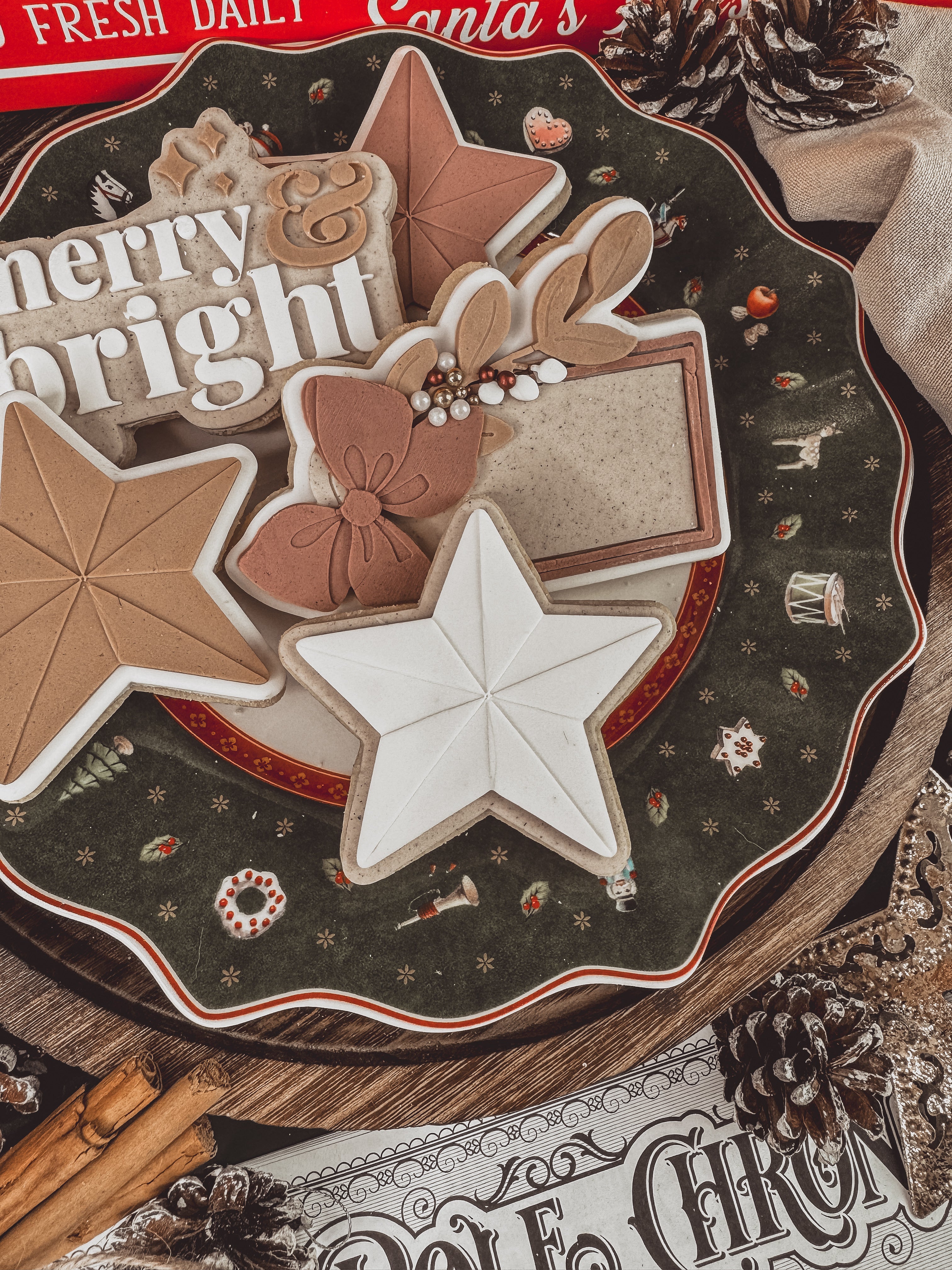Vintage Star Cookie Cutter & Stamp – The Sweet Side Designer
