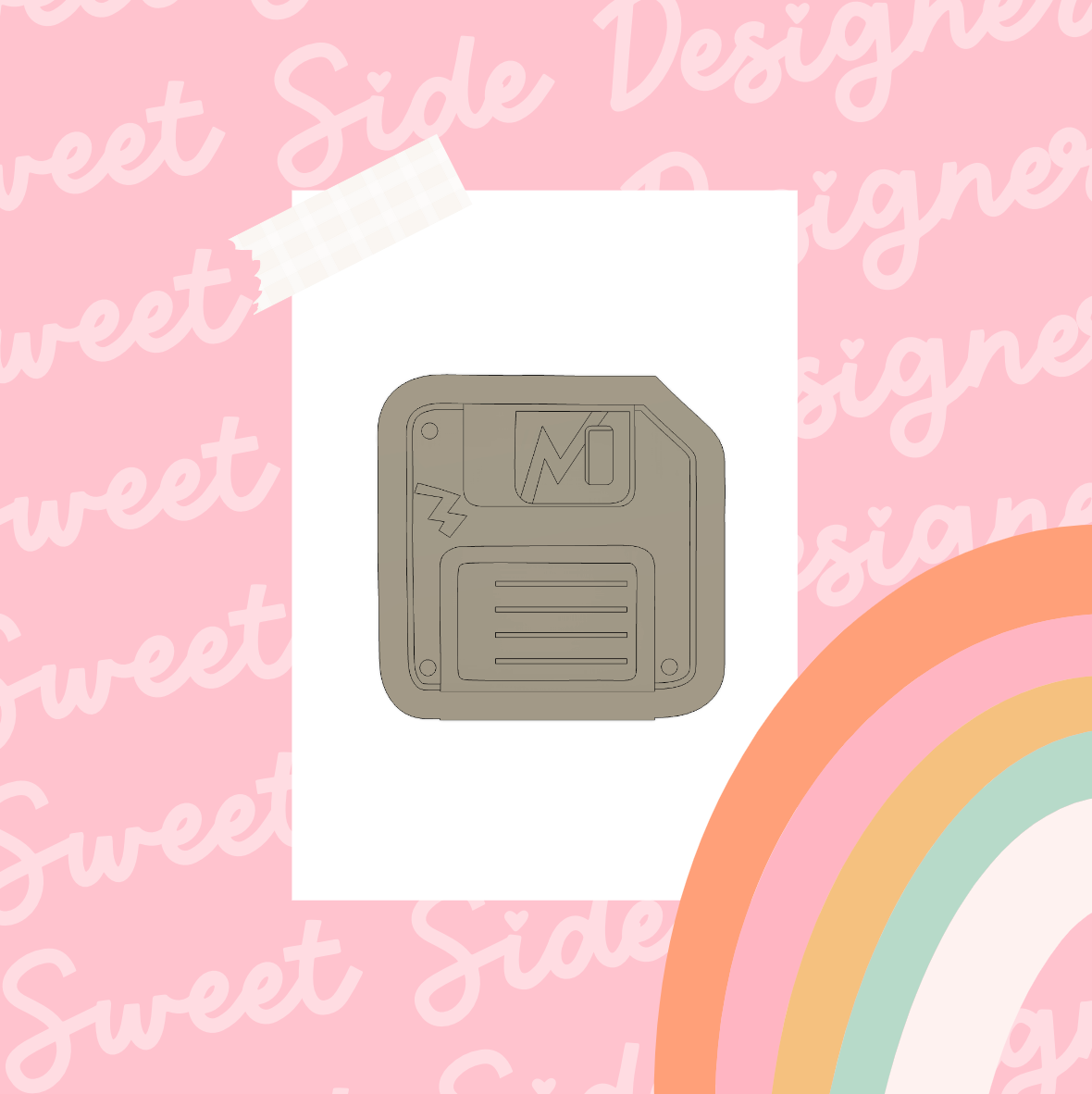 Floppy Disc Digital STL File – The Sweet Side Designer